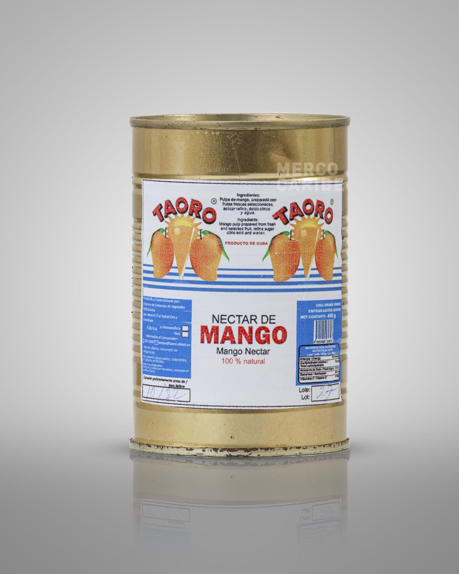 Nectar de Mango (Taoro) lata 440g (FL) - Mercocaribe | Pinar del Río