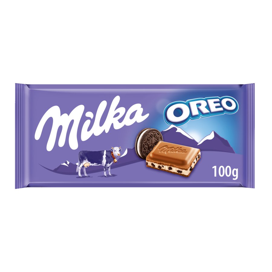Tableta de Chocolate Rellena con Oreo (Milka) paquete 100g ...