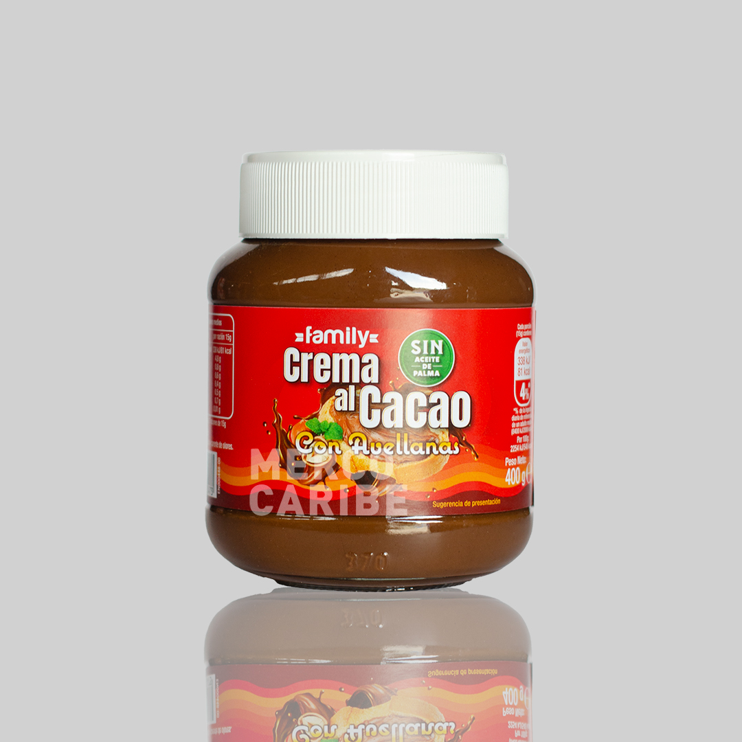 Crema de Cacao con Avellanas 1 Sabor (Family) 400g - Mercocaribe ...